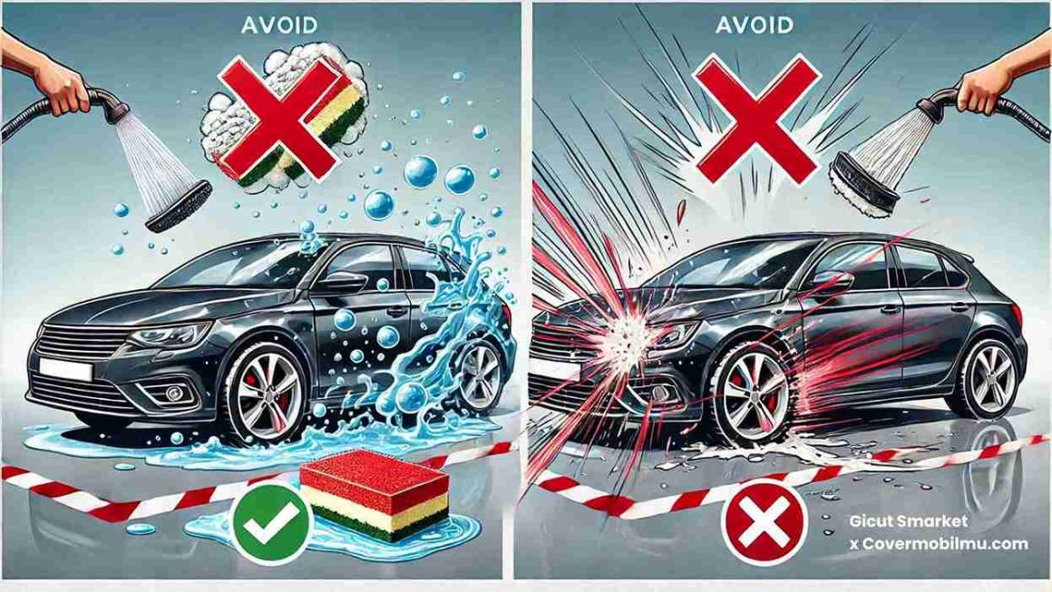 Cara Mencuci Mobil Agar Tidak Baret, Jangan lakukan ini